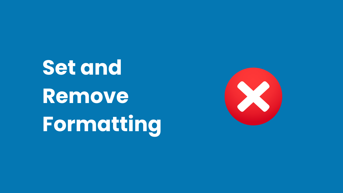 Softacus - Set and Remove Formatting